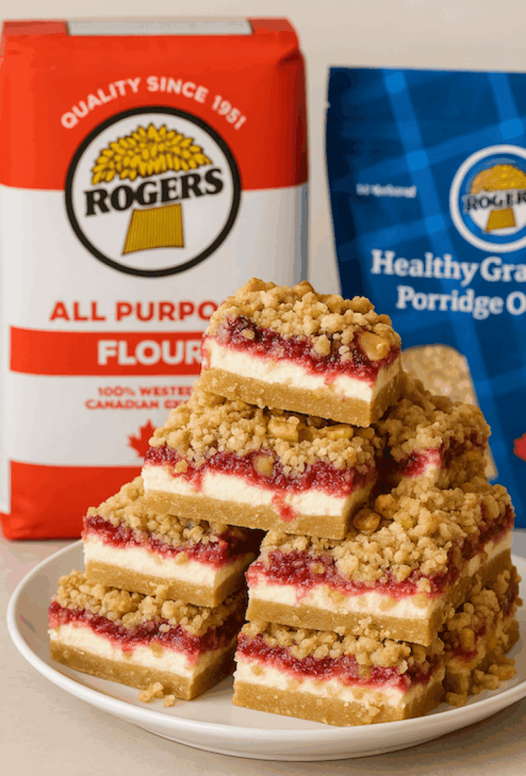 Cranberry Crumble Cheesecake Bars – Rogers Foods