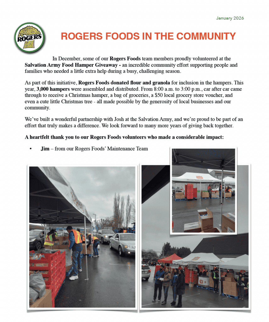 Rogers Foods In The Community – Rogers Foods